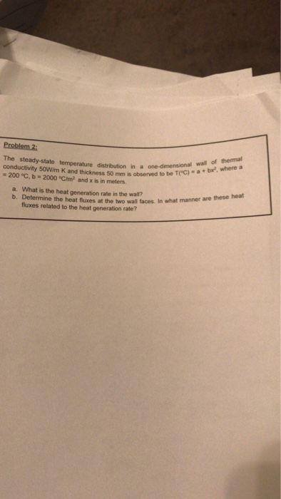 Solved Problem 2 The steady-state temperature distribution | Chegg.com