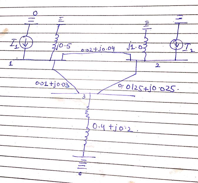 Solved PART A) : Determine the bus admittance matrix(Ybus) | Chegg.com