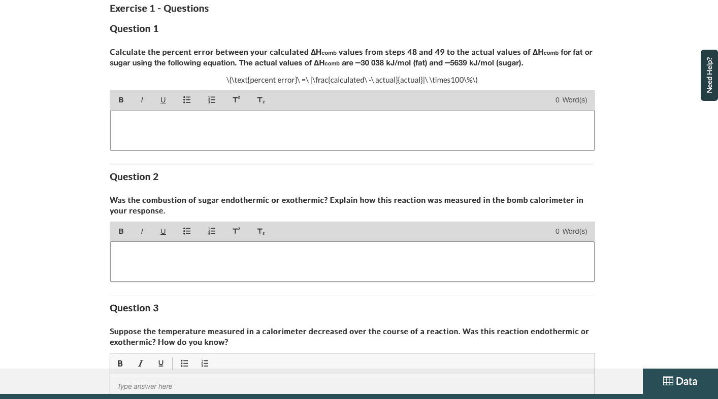 Solved Experiment 1 Data Table 1: Calorimetrv of | Chegg.com Solved Experiment 1 Data Table 1: Calorimetrv of | Chegg.com