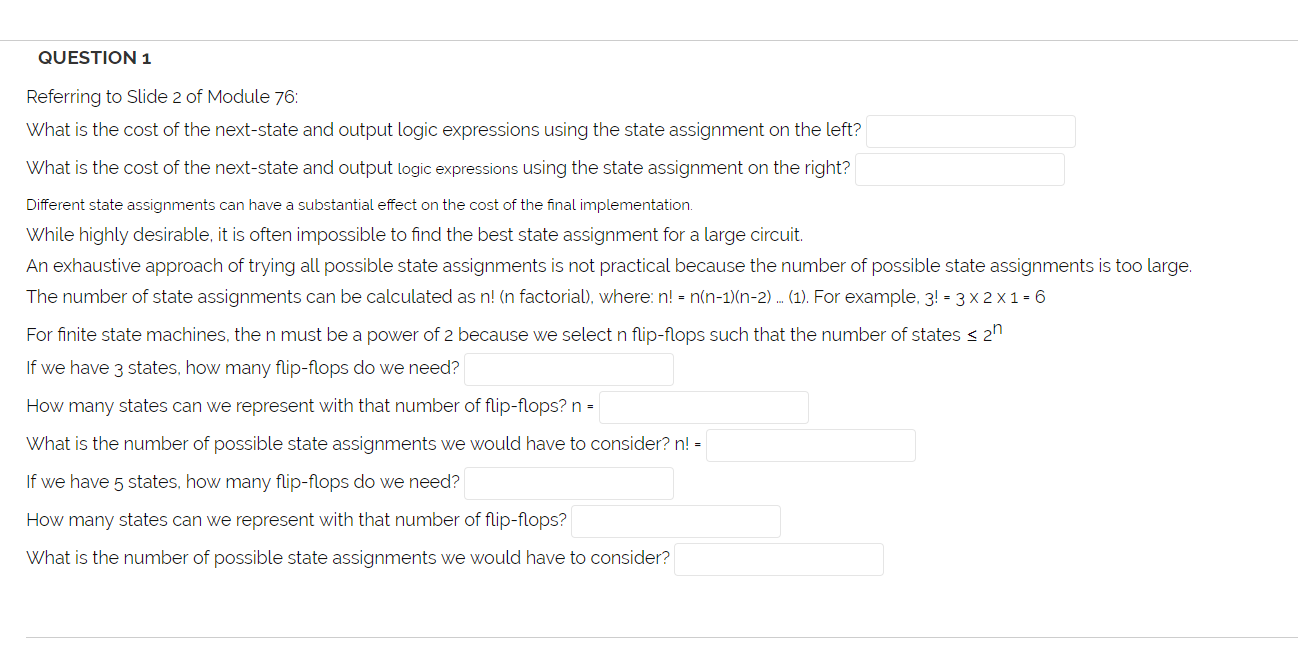 QUESTION 1 Referring to Slide 2 of Module 76: What is | Chegg.com