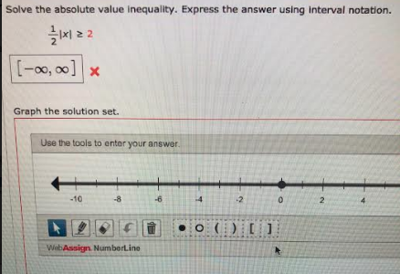 Solved Solve the absolute value inequality. Express the | Chegg.com