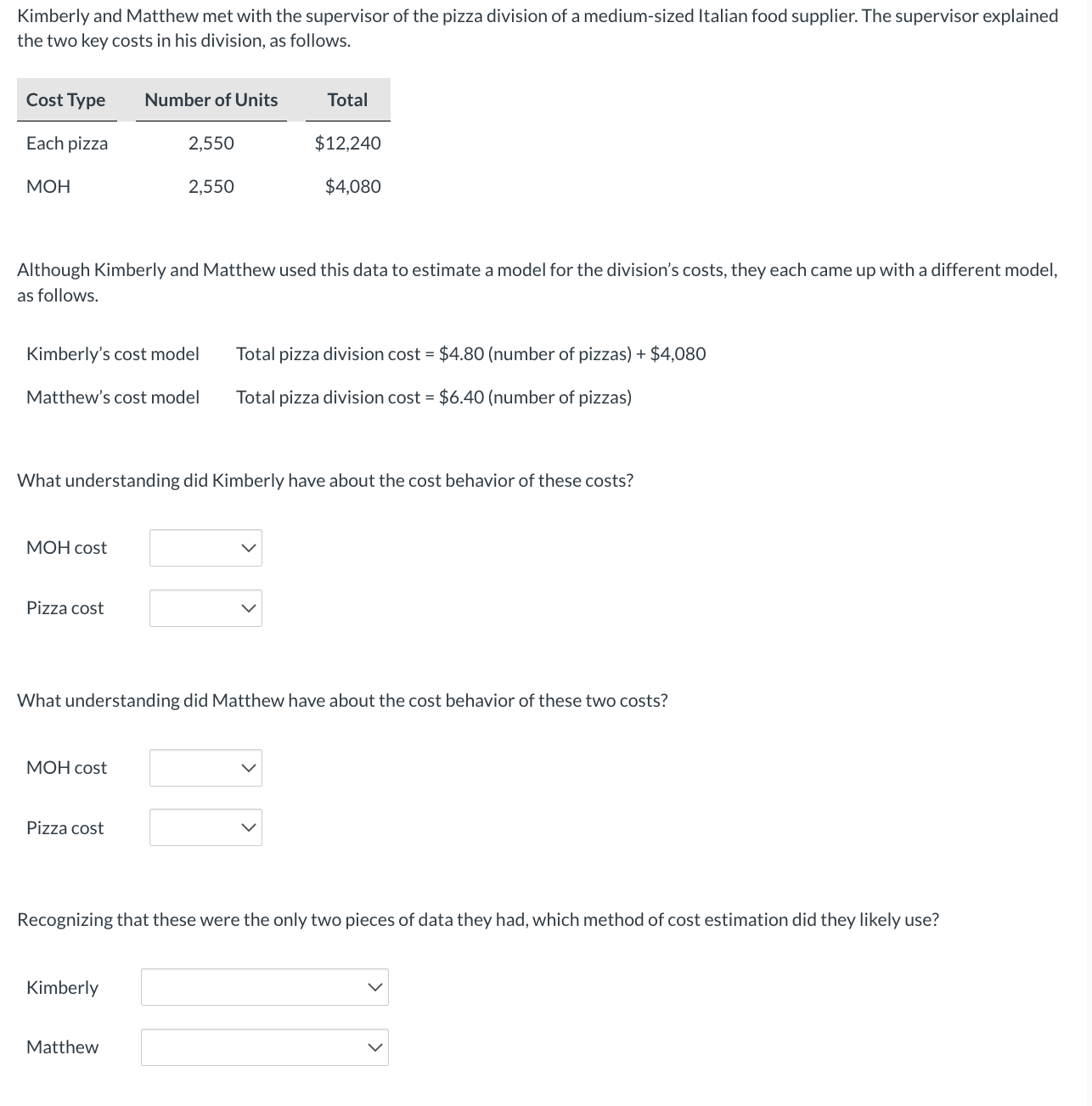 Solved Kimberly and Matthew met with the supervisor of the | Chegg.com