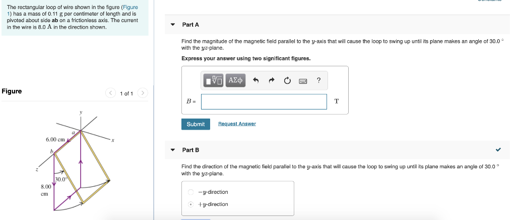 Solved The rectangular loop of wire shown in the figure | Chegg.com