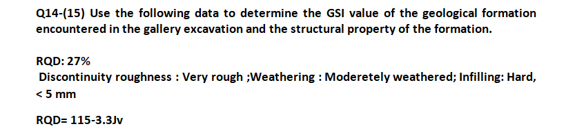 Solved Q14-(15) Use the following data to determine the GSI | Chegg.com