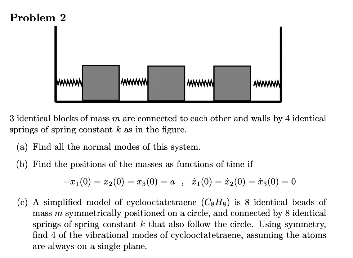 Solved Problem 23 ﻿identical blocks of mass m ﻿are connected | Chegg.com