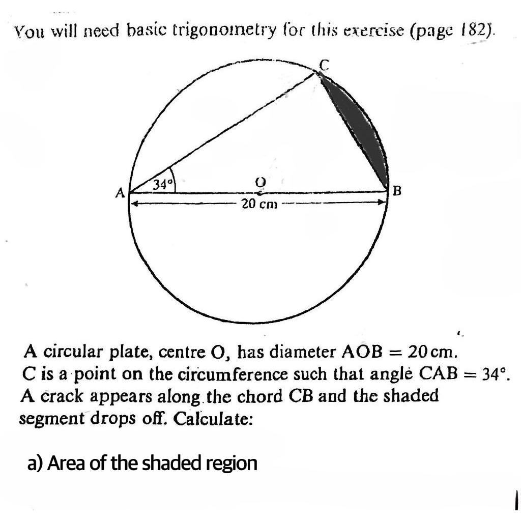 Solved You will need basic trigonometry for this exercise | Chegg.com
