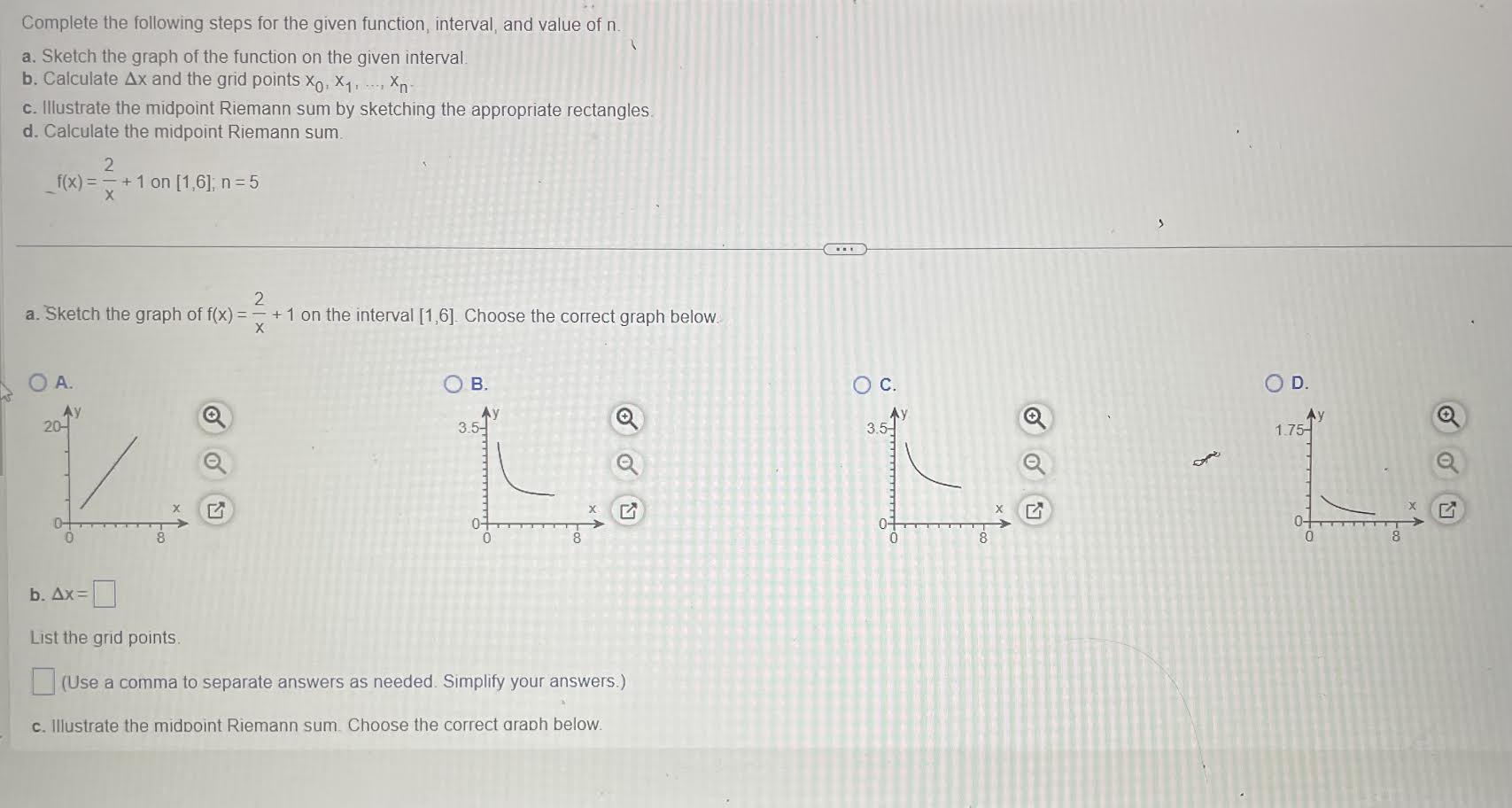 Solved Complete the following steps for the given function, | Chegg.com