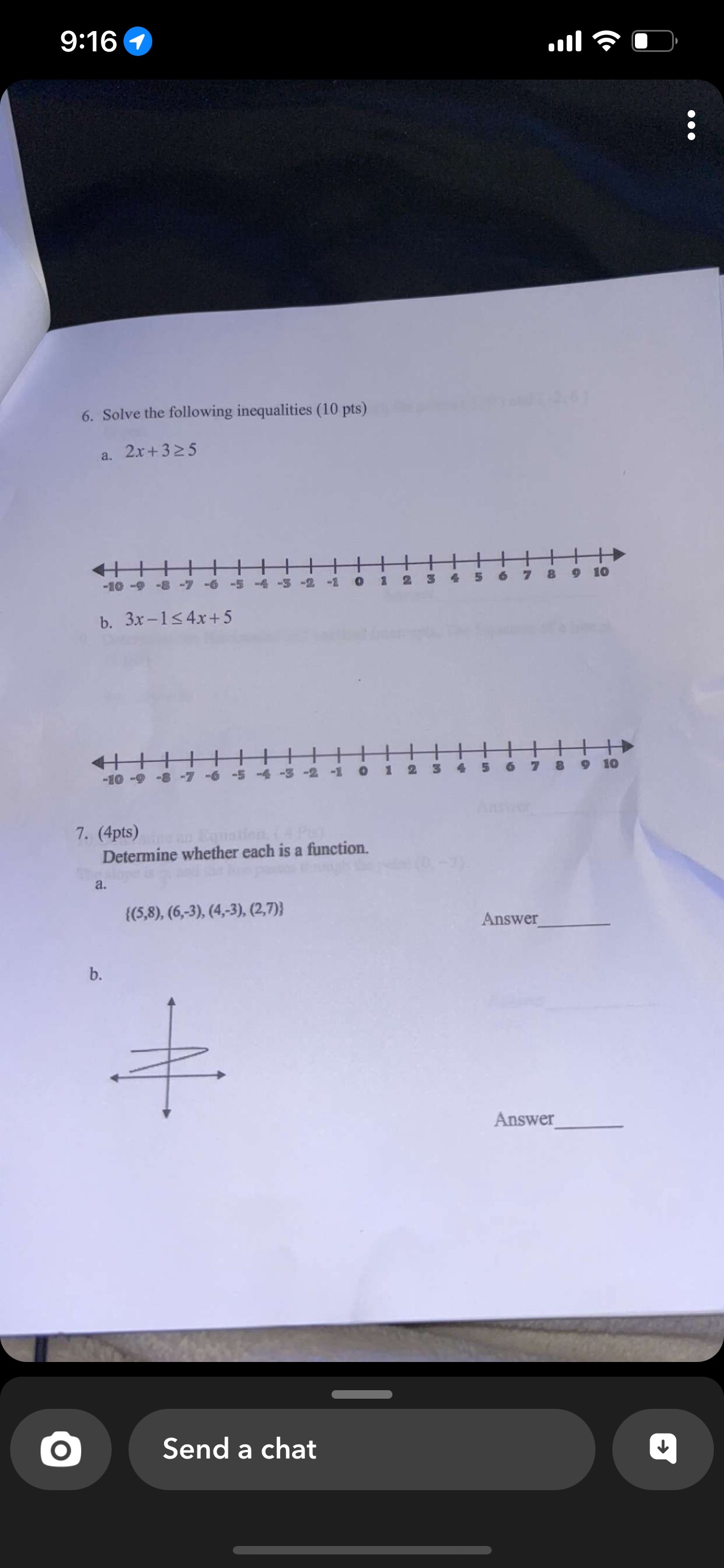 Solved 6. Solve the following inequalities (10 pts) a. | Chegg.com