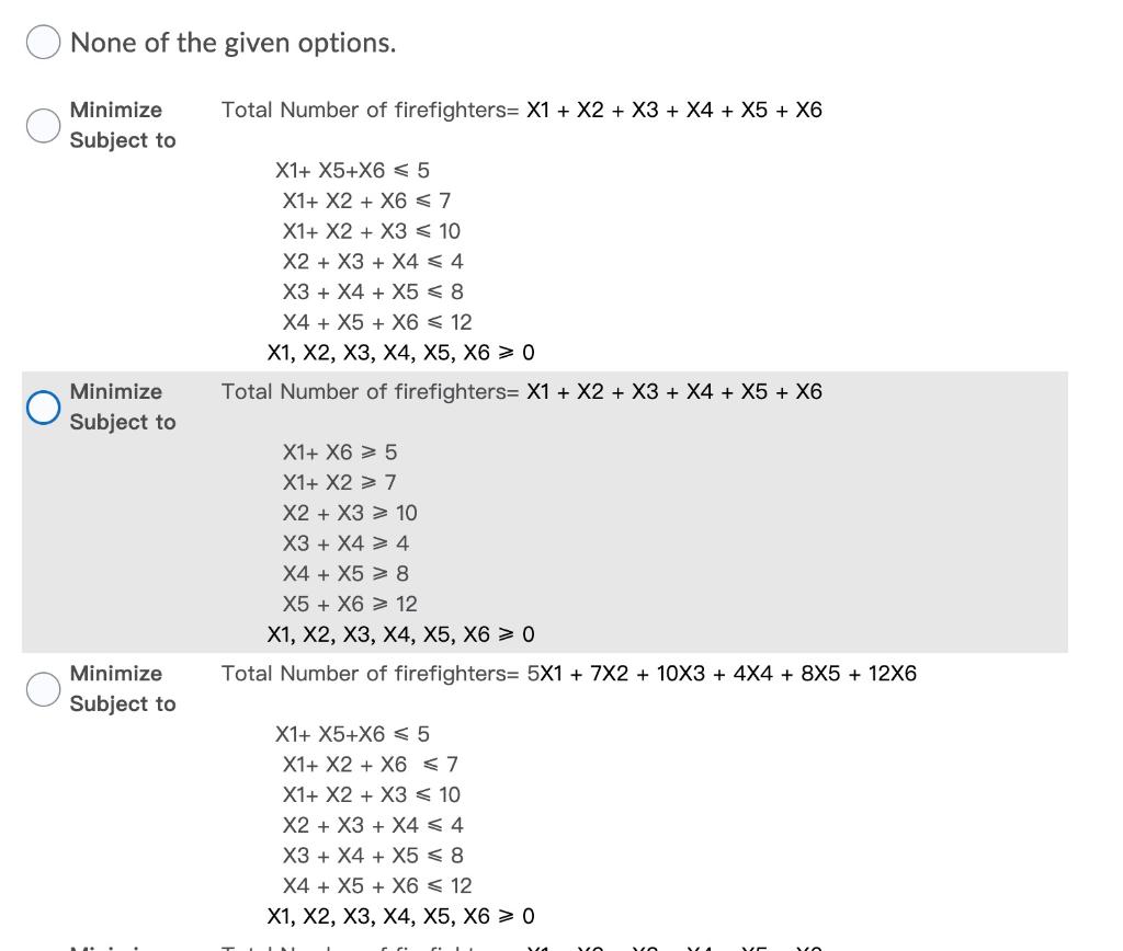Solved In a fire department unit in Halifax, firefighters | Chegg.com