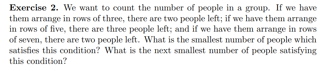 Solved Exercise 2. We want to count the number of people in | Chegg.com