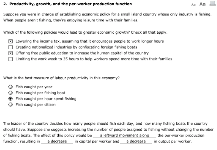 Solved 2. Productivity, growth, and the per-worker | Chegg.com