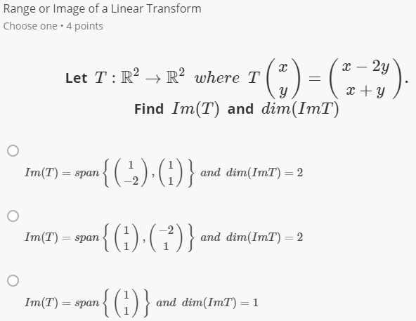Solved Linear Operators Choose all that apply • 4 points | Chegg.com