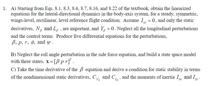Solved A) ﻿Starting from Eqs. 8.1, 8.3, 8.6, 8.7, 8.16, ﻿and | Chegg.com