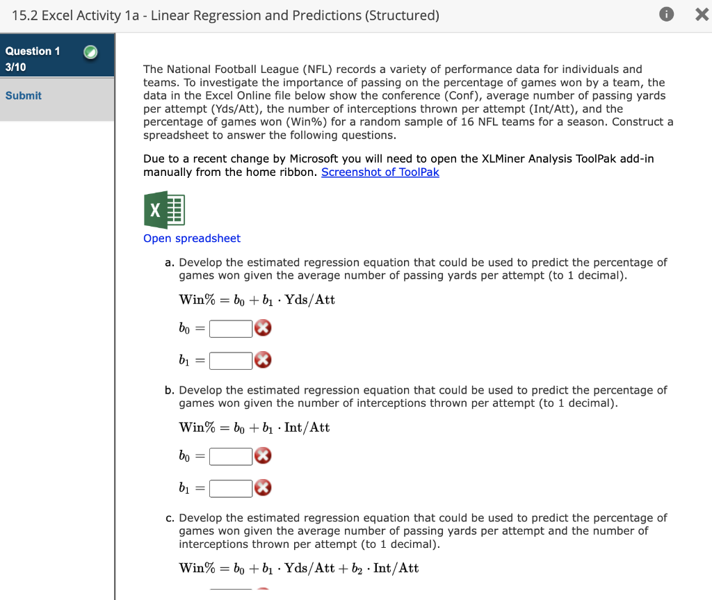 The National Football League (NFL) records a variety | Chegg.com