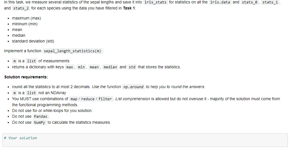 Solved Knowing that the Iris dataset has these features: | Chegg.com