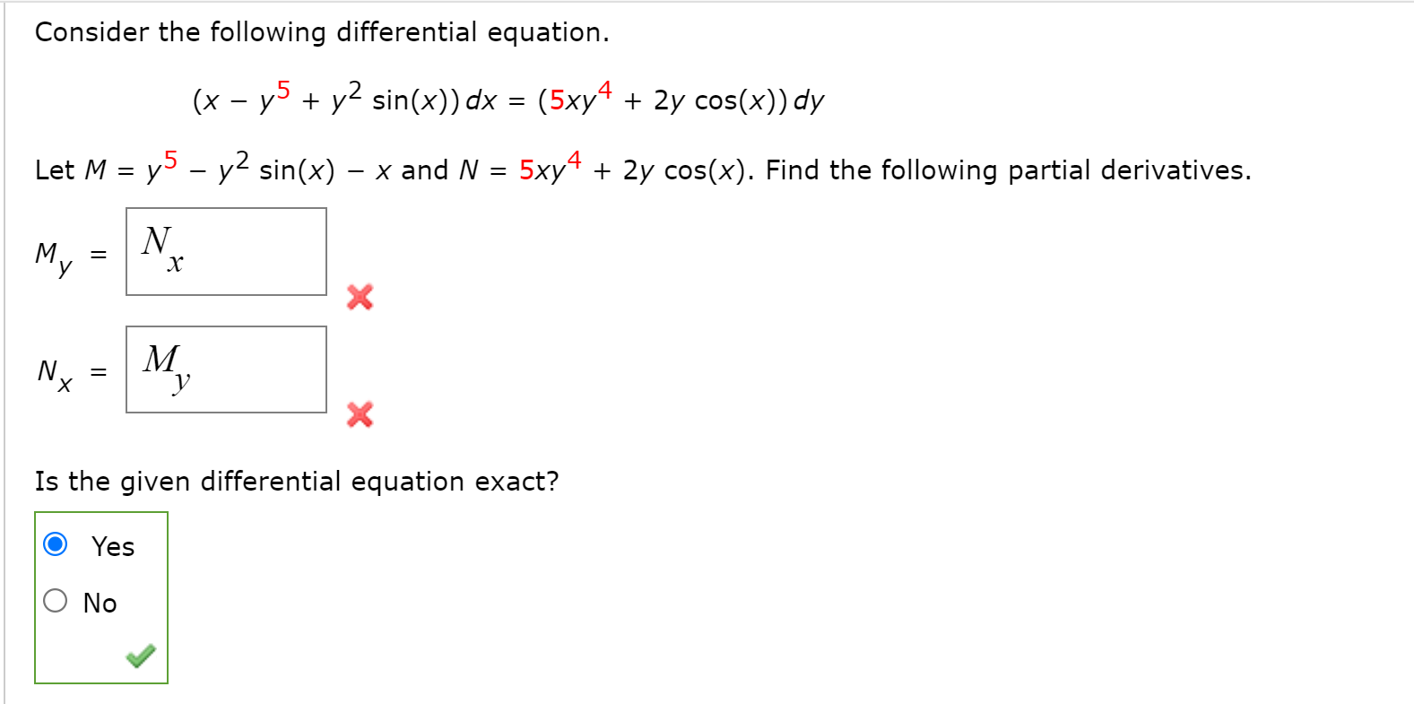 Solved Consider the following differential equation. (x – | Chegg.com