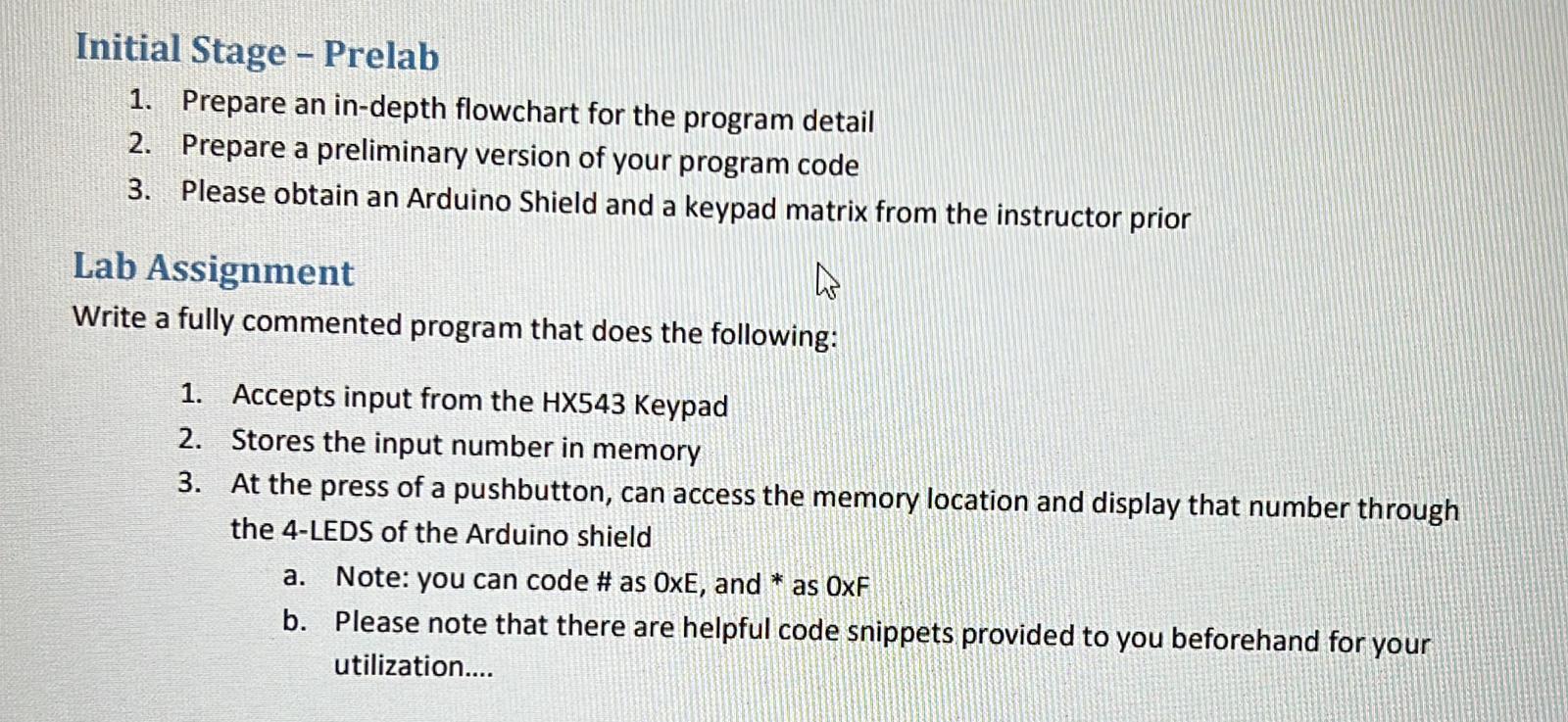 Solved “Need help with lab code. It is done in Arduino | Chegg.com