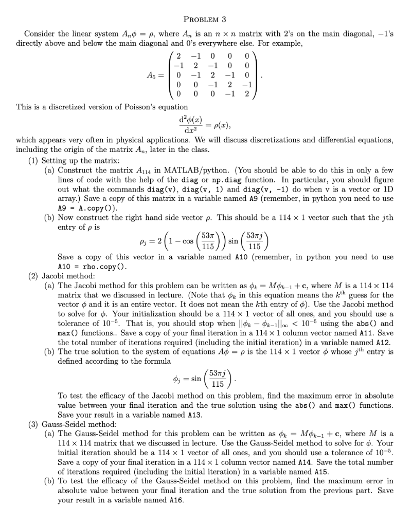 Solved -1 0 0 2 1 - COS sin PROBLEM 3 Consider the linear | Chegg.com