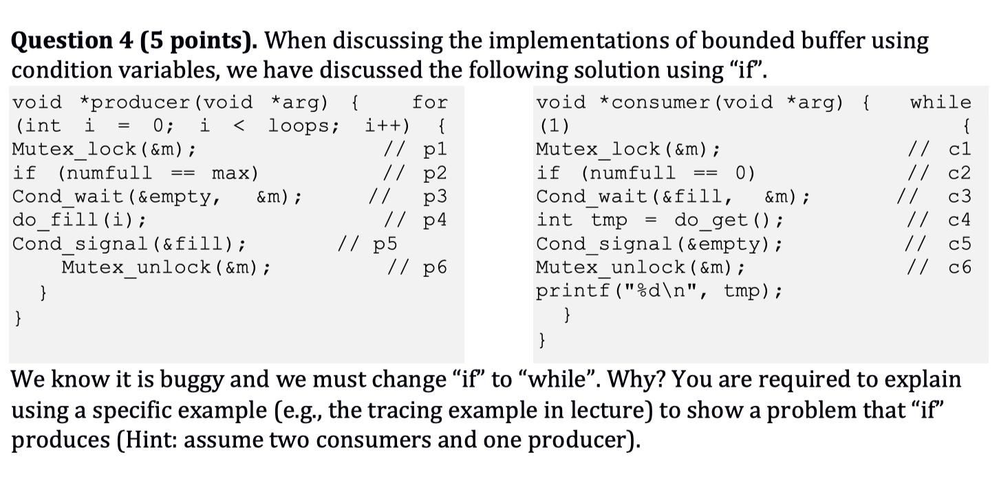 Solved Question 4 (5 points). When discussing the | Chegg.com