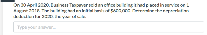Solved Taxpayer owns a building that she uses in her | Chegg.com