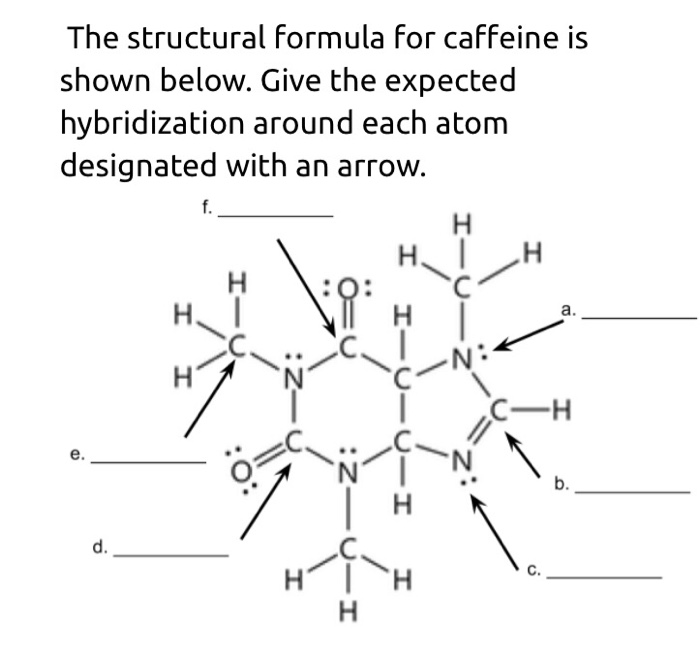 Solved The structural formula For caffeine is shown below. | Chegg.com