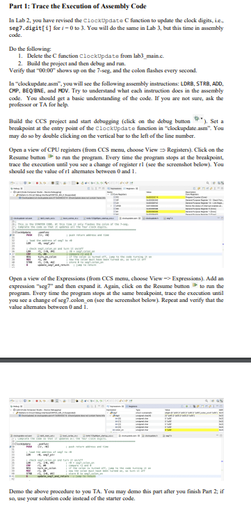 Solved ; ; clockupdate.asm: ECE 266 Lab 3 Starter code, | Chegg.com