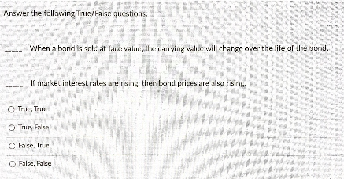 Solved Answer the following True/False questions: When a | Chegg.com