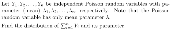Solved Let Y1,Y2,…,Yn be independent Poisson random | Chegg.com