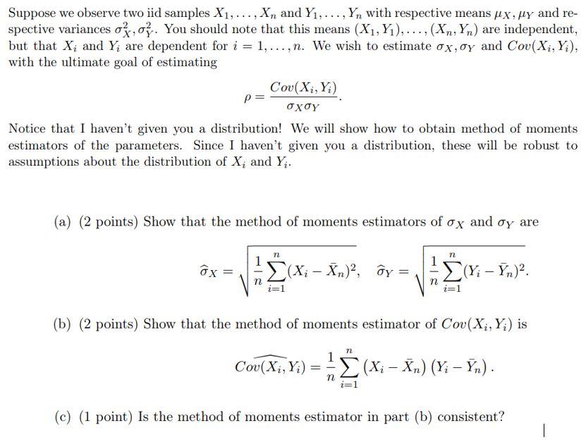 Solved Suppose we observe two iid samples X1,…,Xn and | Chegg.com