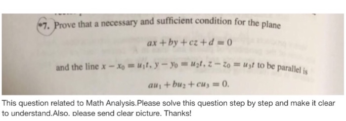 Solved prove that a necessary and sufficient condition for | Chegg.com
