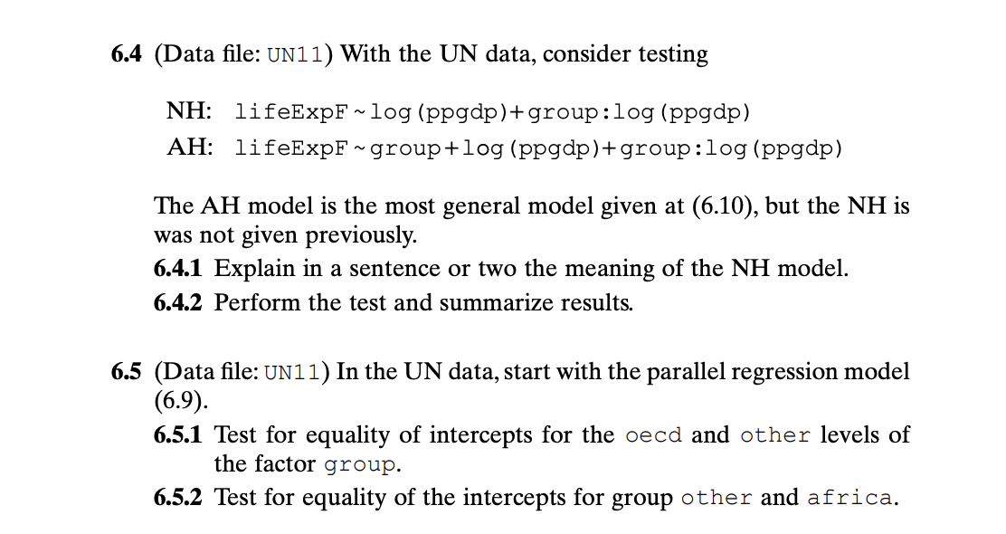 Solved 6.4 (Data file: UN11) ﻿With the UN data, consider | Chegg.com