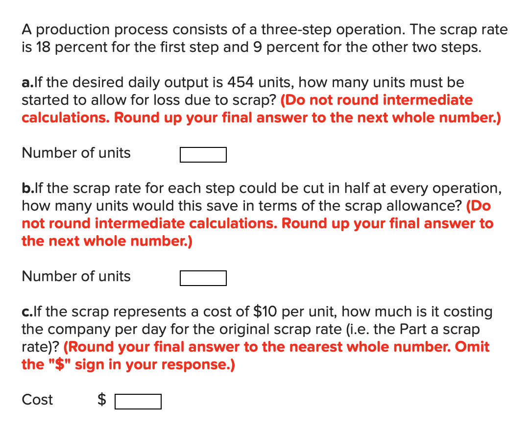 Solved A production process consists of a three-step | Chegg.com