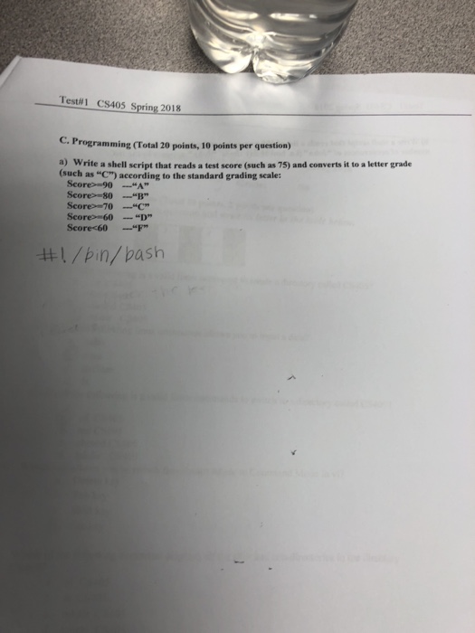 Solved Test#1 CS405 Spring 2018 C. Prog ramming (Total 20 | Chegg.com Solved Test#1 CS405 Spring 2018 C. Prog ramming (Total 20 | Chegg.com