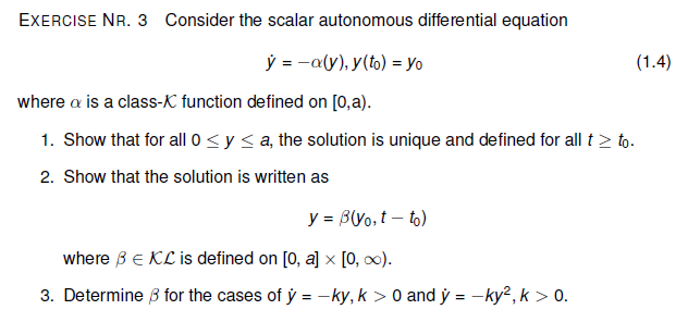 Solved EXERCISE NR. 3 ﻿Consider the scalar autonomous | Chegg.com