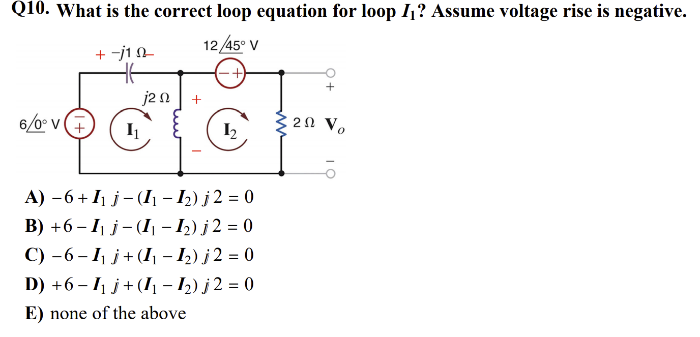 Solved Q10. What is the correct loop equation for loop 17 ? | Chegg.com