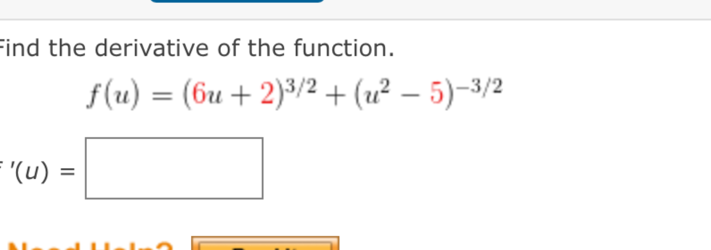 Solved Find the derivative of the | Chegg.com
