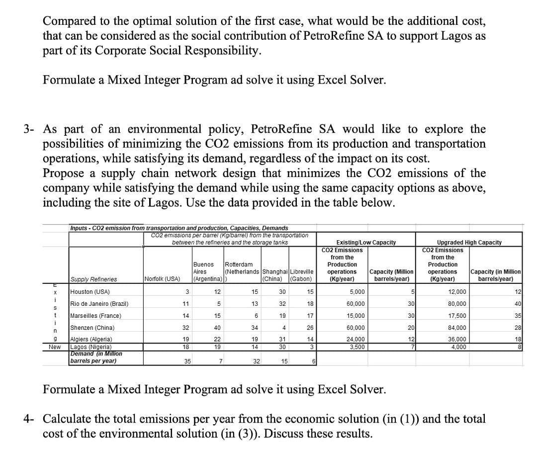 Solved PetroRefine SA, a petroleum refinery company, is | Chegg.com