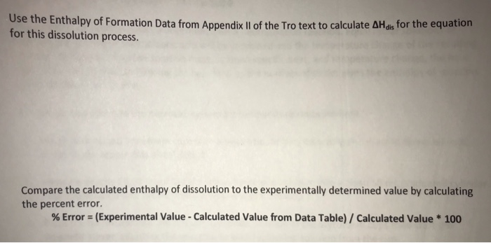 Solved Data Table- Enthalpy of Dissolution 1. Mass of Cups+ | Chegg.com