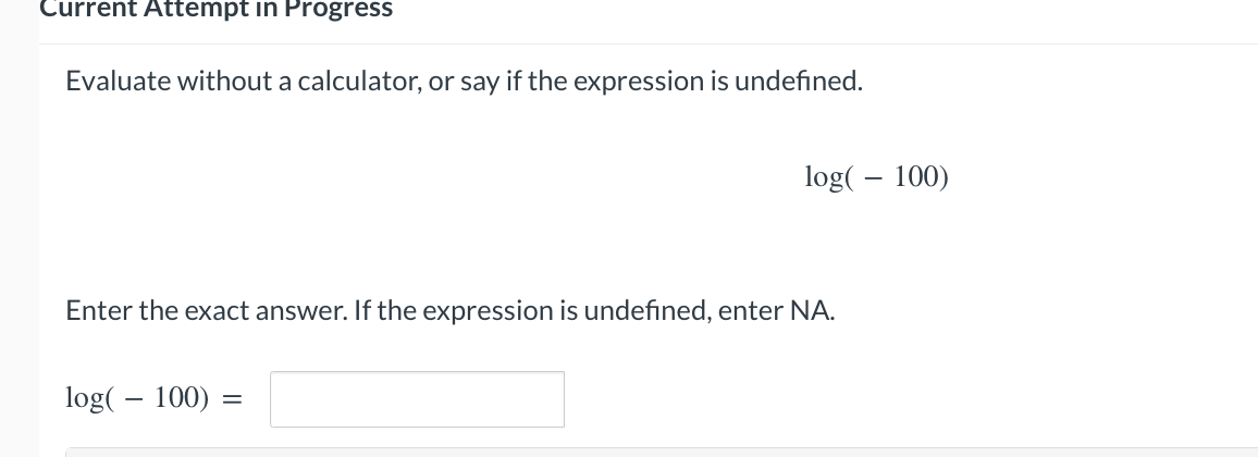 Solved Current Attempt in ﻿ProgressEvaluate without a | Chegg.com