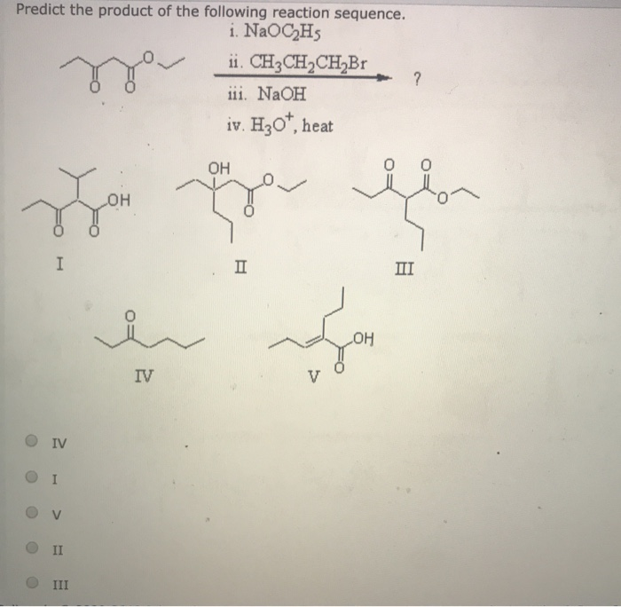 Solved Predict the product of the following reaction | Chegg.com