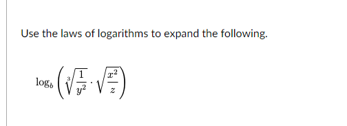 Solved Use the laws of logarithms to expand the following. | Chegg.com