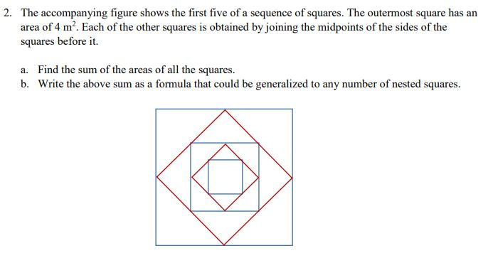 Solved 2. The accompanying figure shows the first five of a | Chegg.com