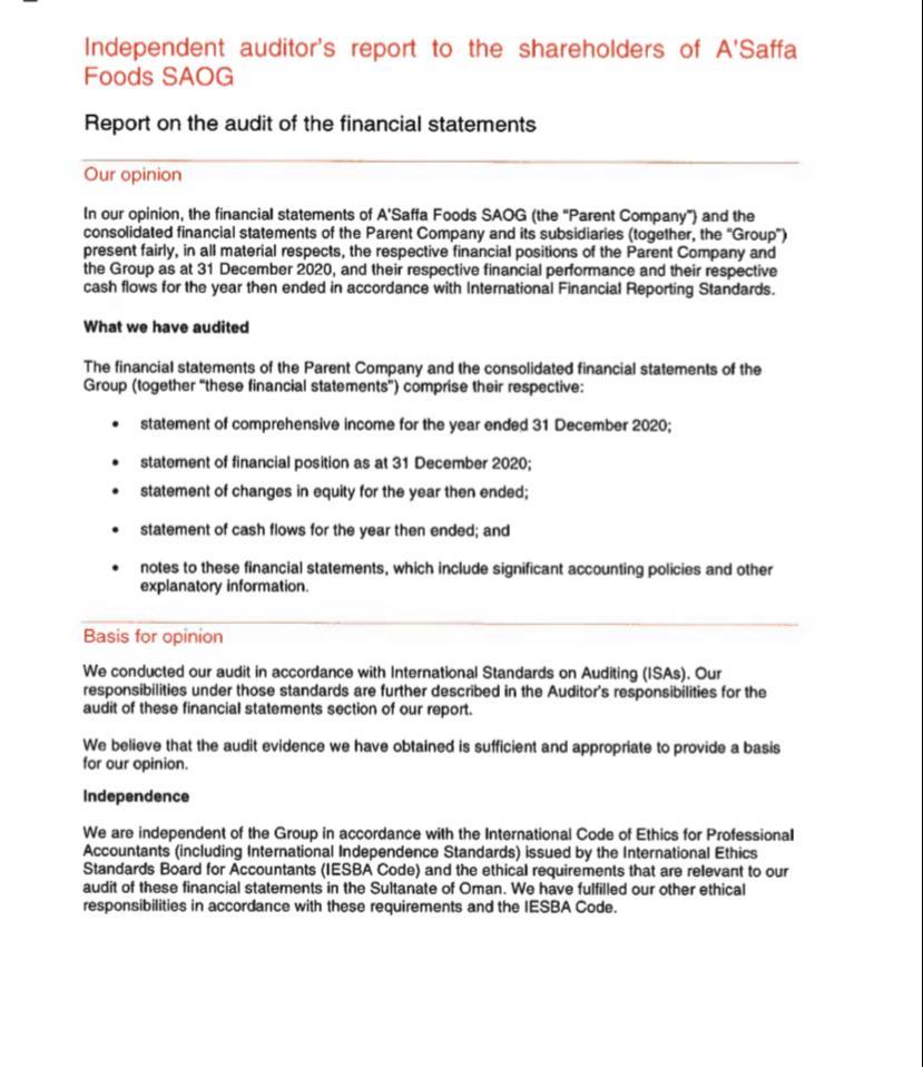 Independent auditor's report to the shareholders of | Chegg.com