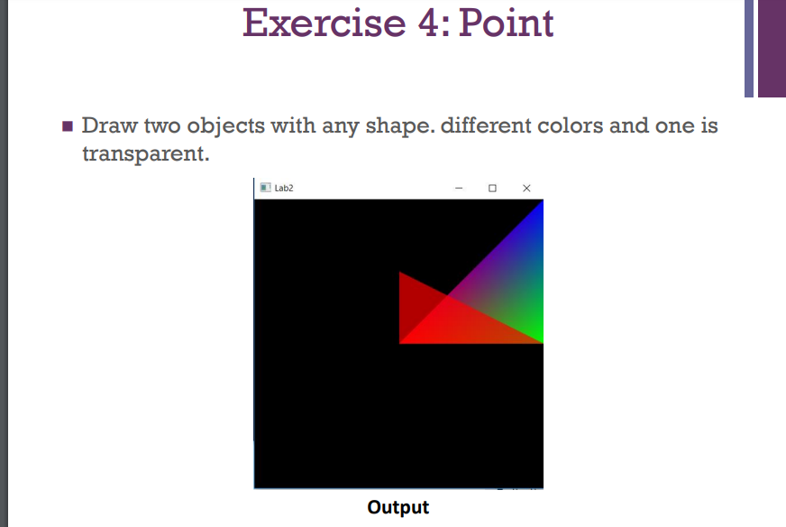 Solved Exercise 4: Point · Draw two objects with any shape. | Chegg.com
