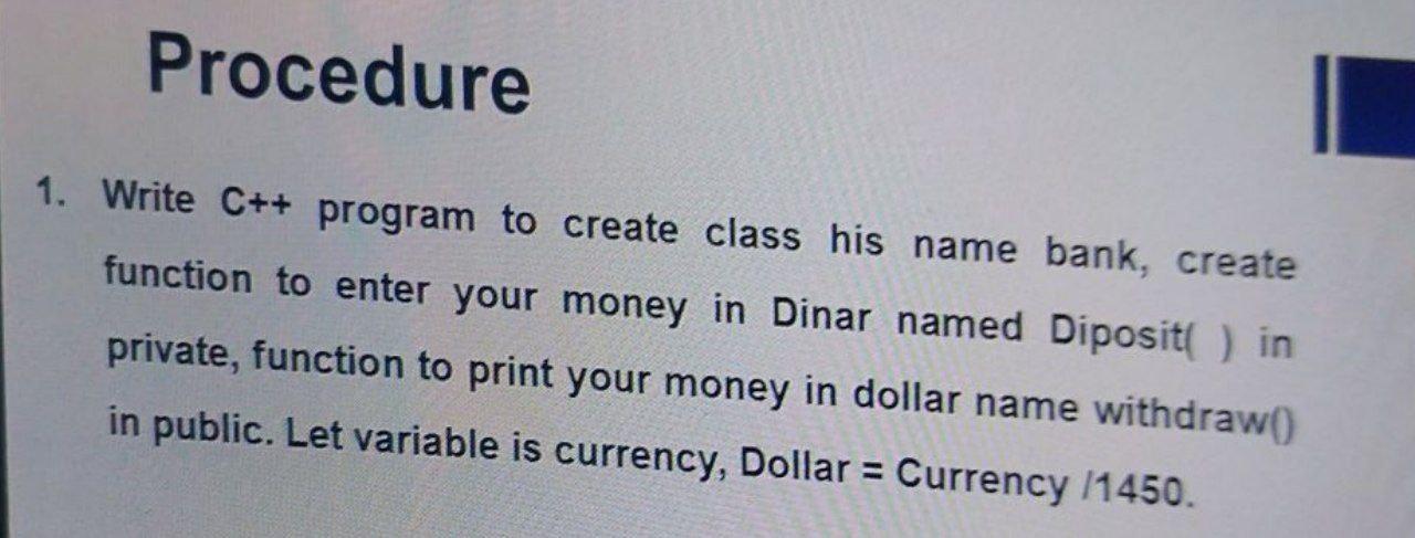 Solved Procedure 1 Write C Program To Create Class His 5169
