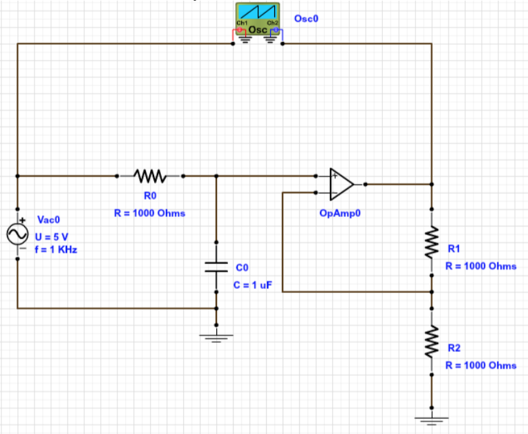 Solved Using Multisim, simulate an active single pole low | Chegg.com