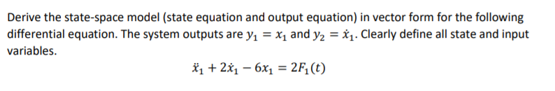 Solved Derive the state-space model (state equation and | Chegg.com