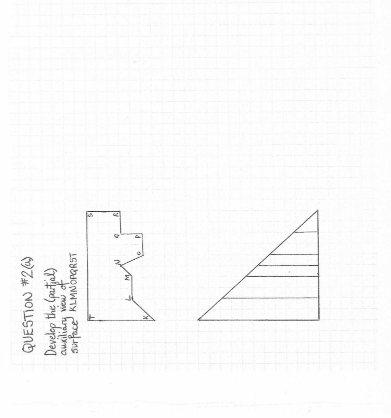 Solved Develop the partial auxiliary views of the surfaces | Chegg.com