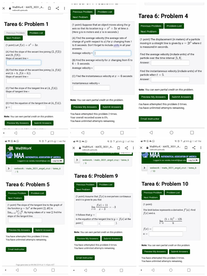 Solved WeBWorK MATE 3031 A webwork upmedu Previous Problem | Chegg.com