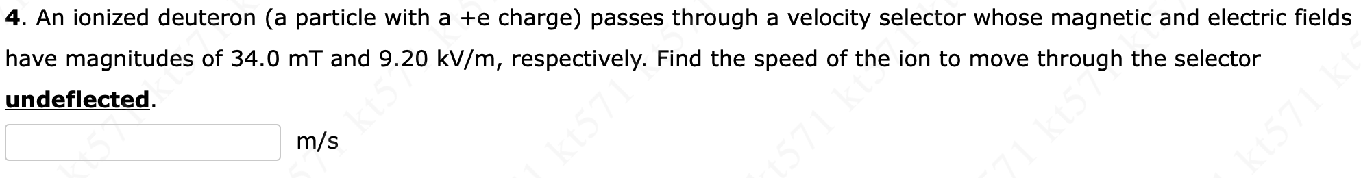 Solved An ionized deuteron (a particle with a +e charge) | Chegg.com